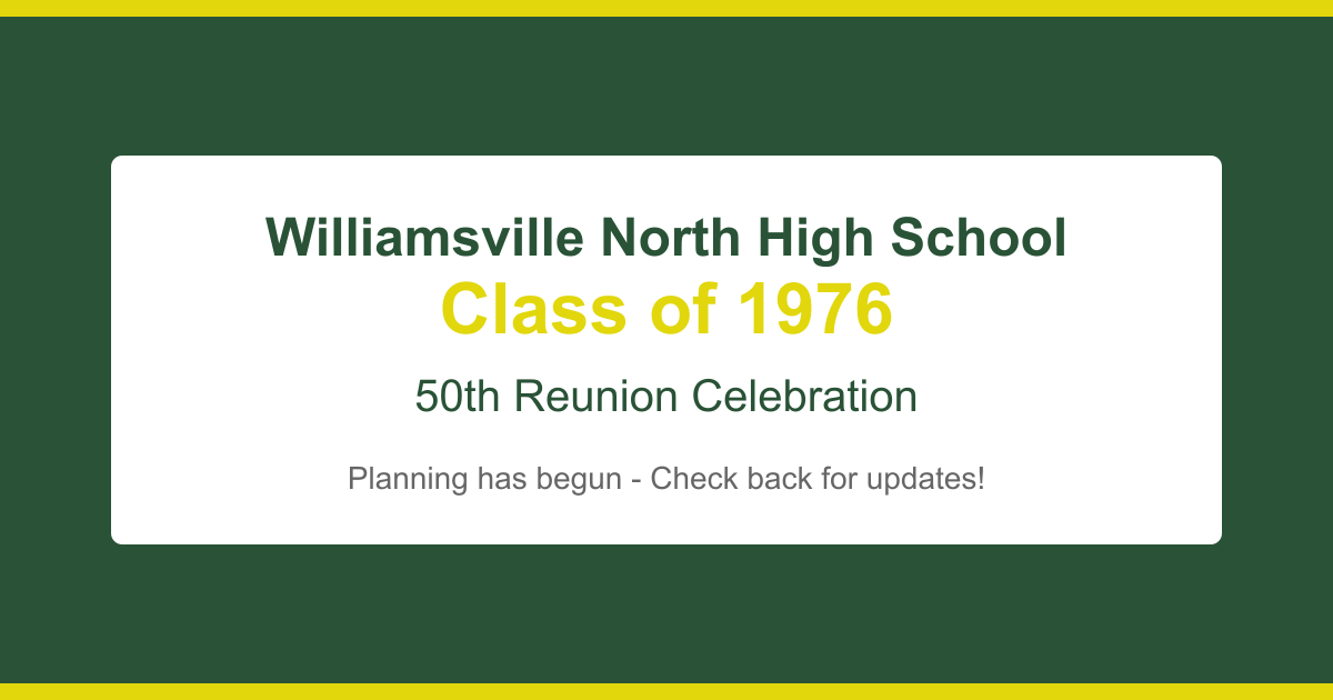 WNHS Class of 1976 - 50th Reunion